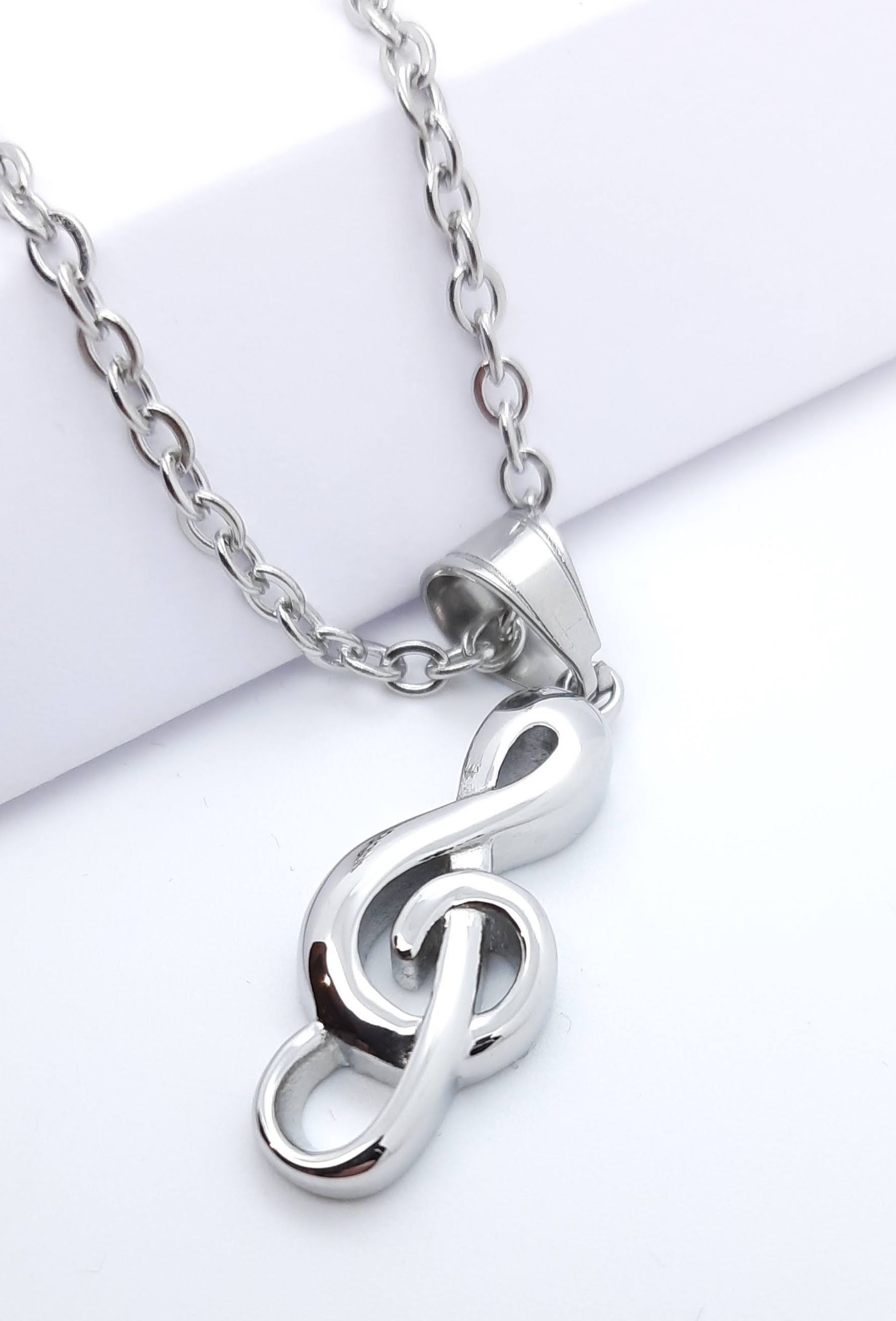 Womens Music Note Necklace Musical Note Pendant Necklace - Etsy UK