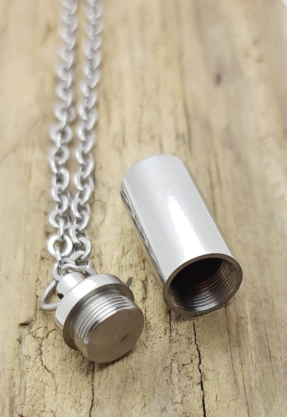 Capsule Pendant Necklace Ashes Urn Small Capsule Necklace | Etsy UK