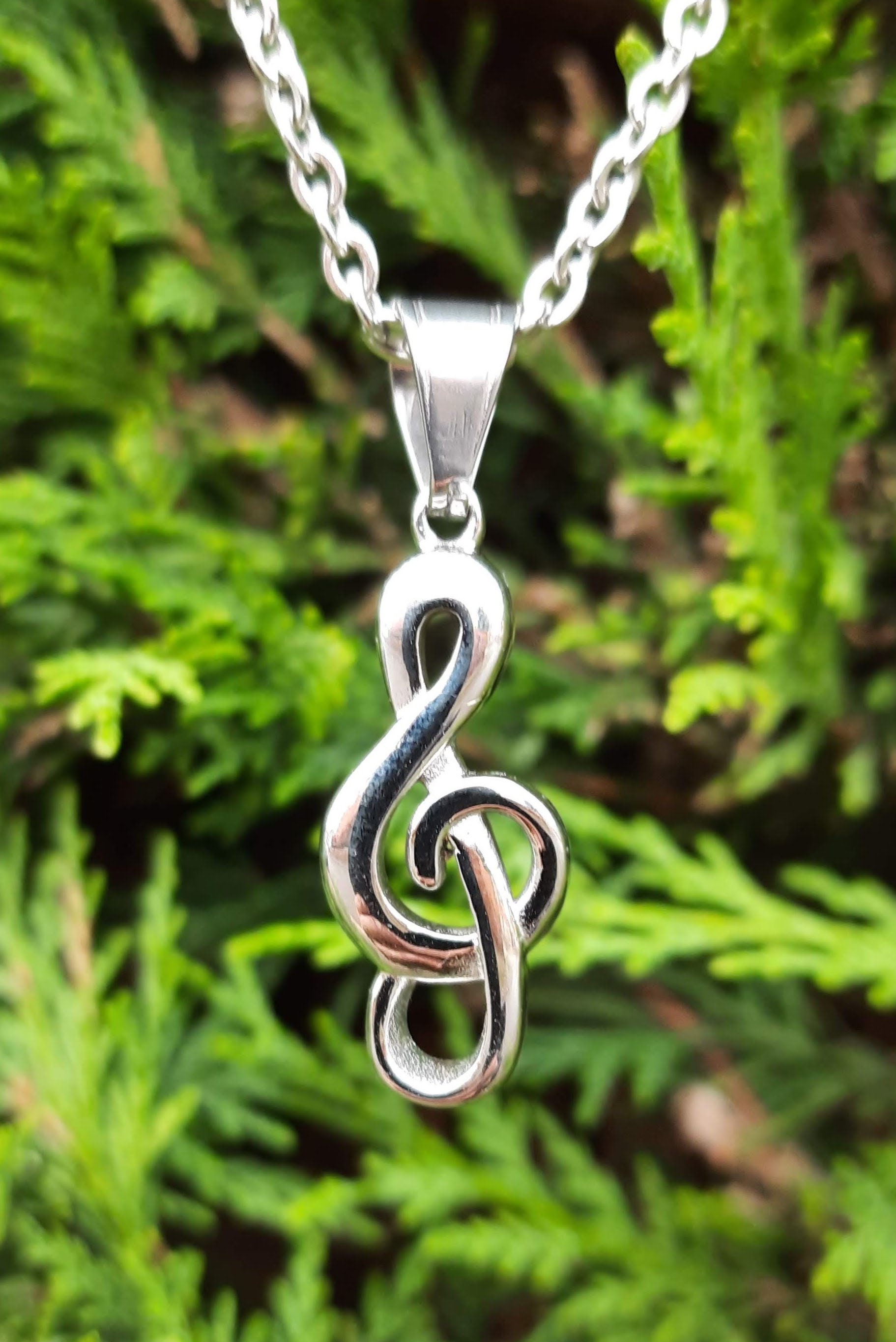 Womens Music Note Necklace Musical Note Pendant Necklace - Etsy UK