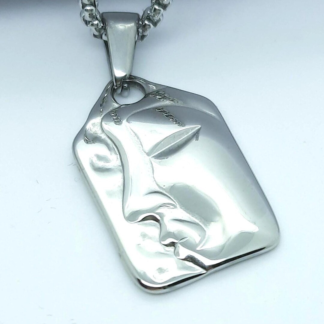 Face Pendant Necklace Beautiful Art Deco Face in Profile Necklaces for ...