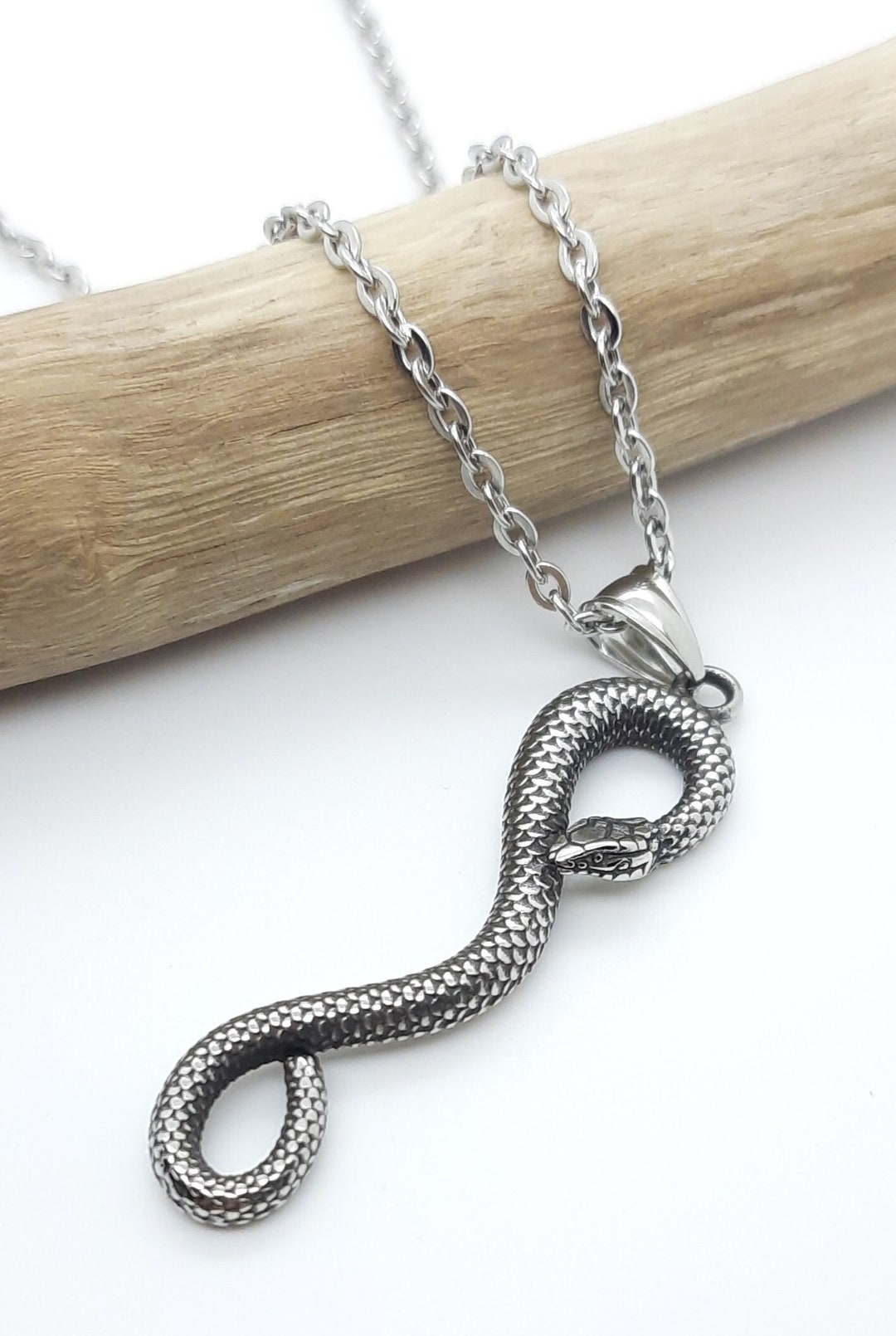 Snake Necklace Mens Python Snake Pendant Viper Necklaces for Men - Etsy