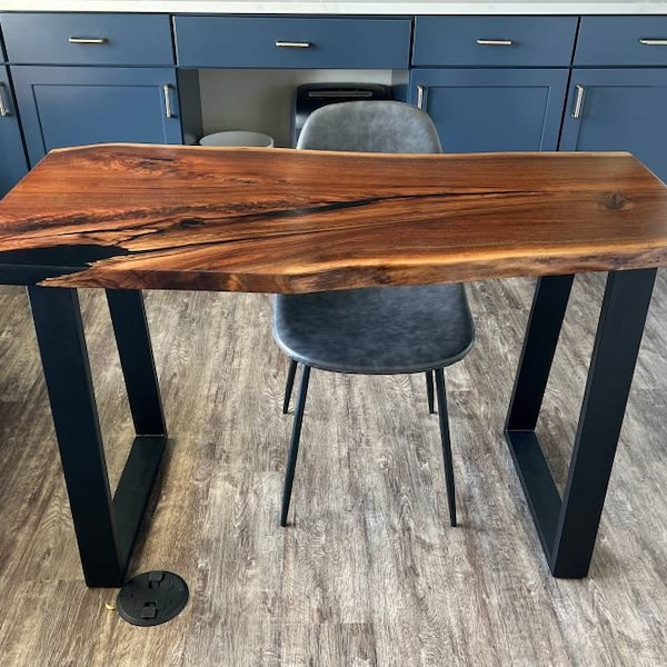 Live Edge Wood Desk - Etsy