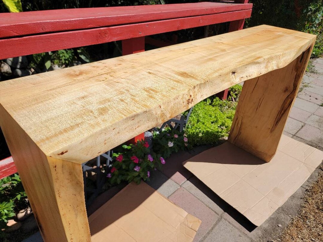 Live Edge Waterfall Console Table. Custom Order. Black Walnut - Etsy