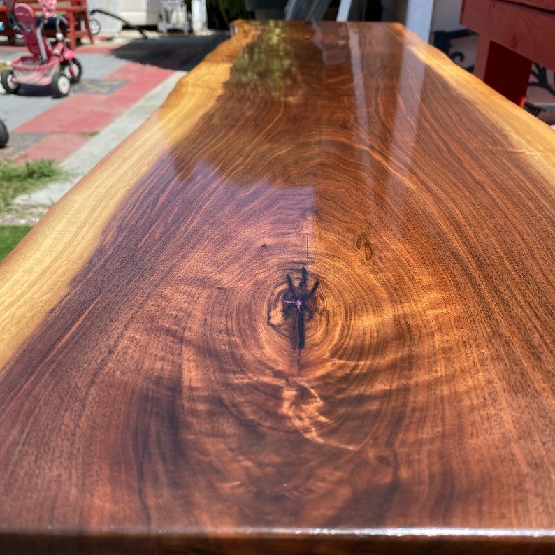 12-14w Live Edge End Table Black Walnut Live Edge Side - Etsy