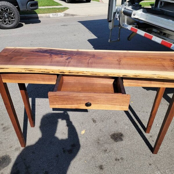 Live Edge Wood Desk - Etsy