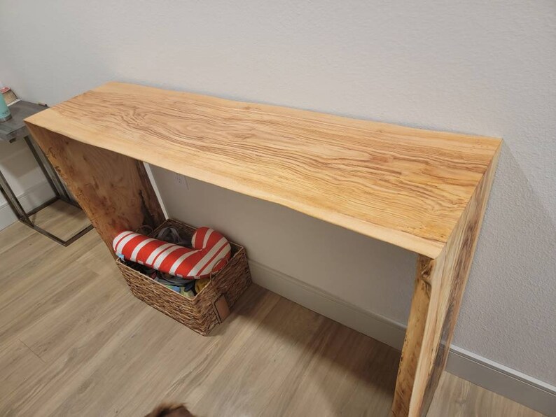 Live Edge Waterfall Console Table. Custom Order. Black Walnut - Etsy