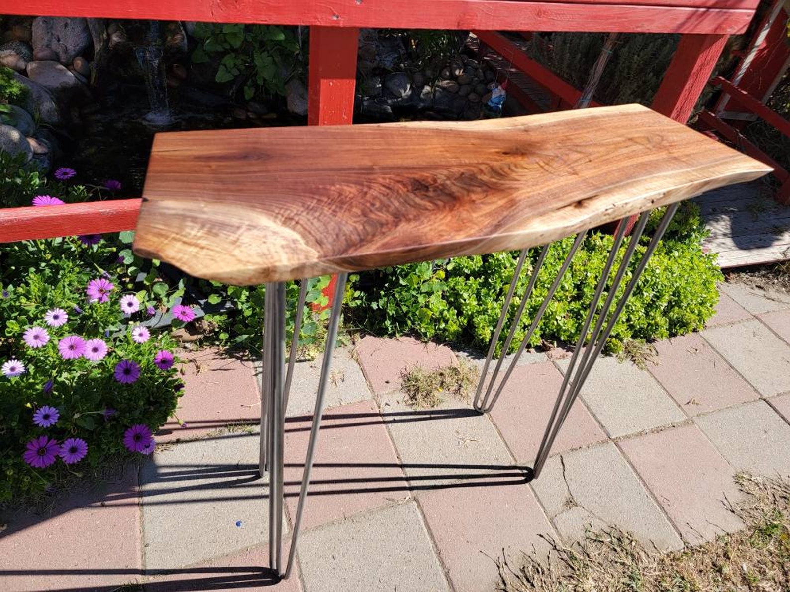 12-14w Live Edge End Table Black Walnut Live Edge Side - Etsy