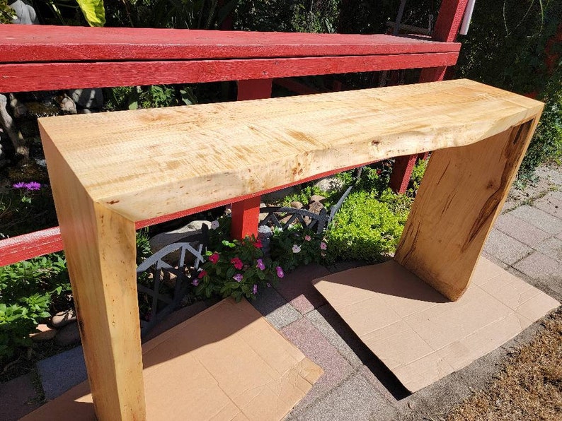 Live Edge Waterfall Console Table. Custom Order. Black Walnut - Etsy