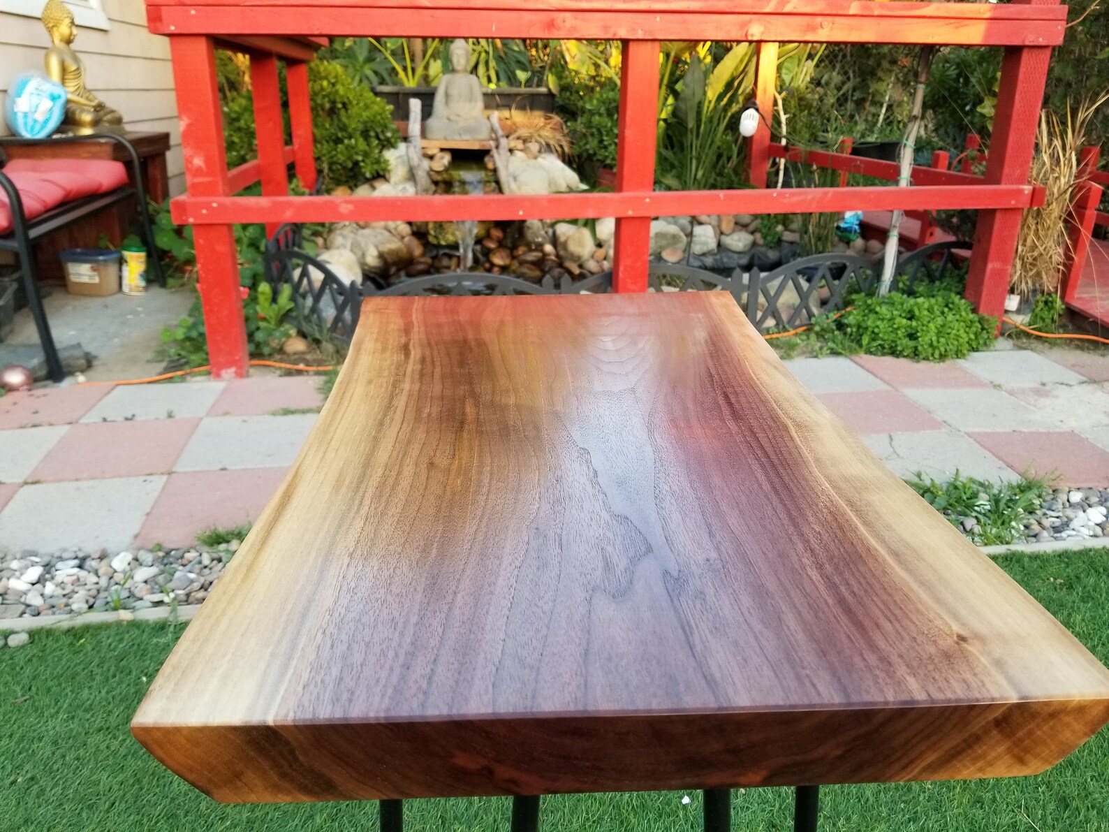 12-14w Live Edge End Table Black Walnut Live Edge Side - Etsy