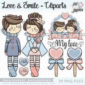 Valentine's Day Clipart, Love Clipart, COMMERCIAL USE, Valentine's Day ...