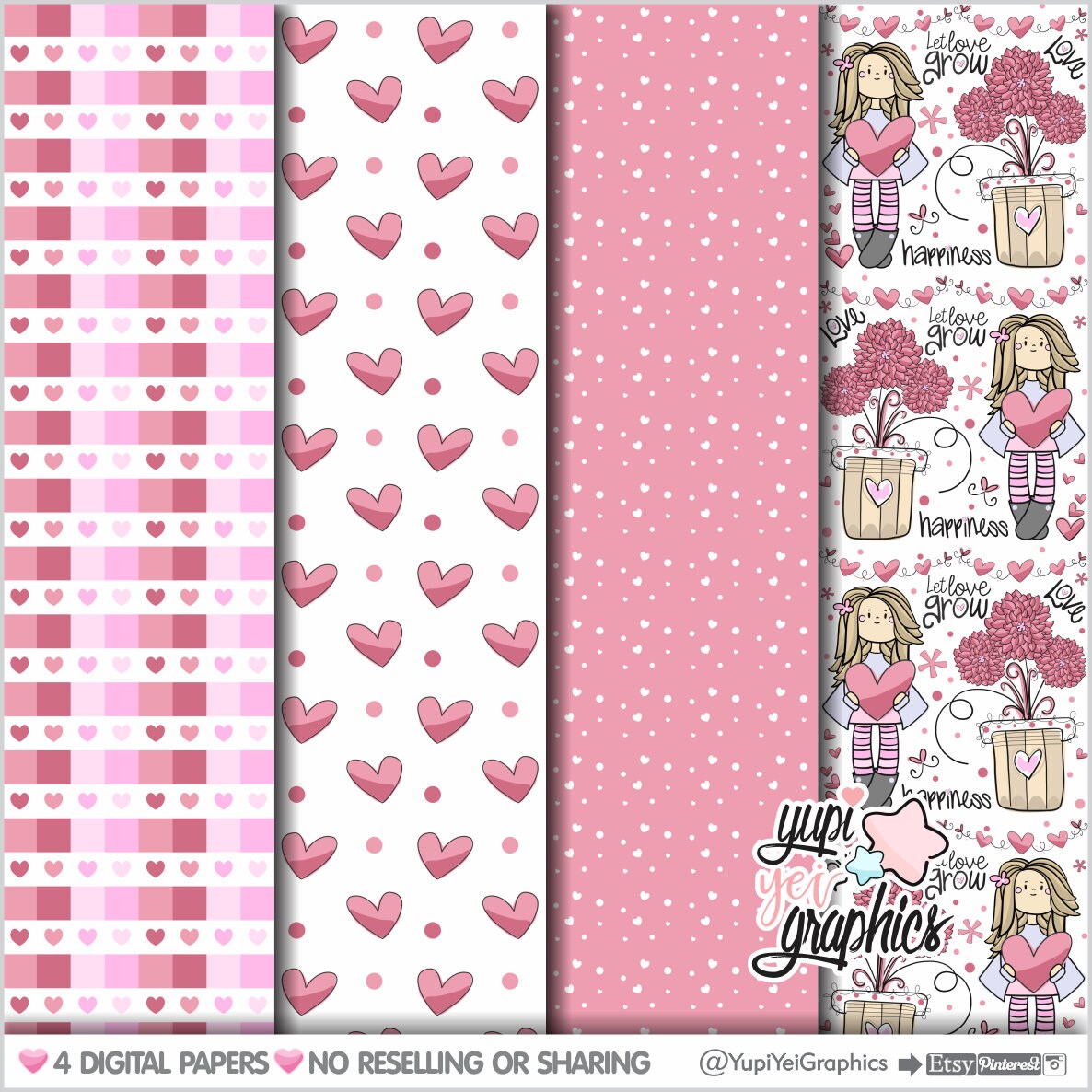Love Clip Art Love Graphics COMMERCIAL USE Valentine's - Etsy