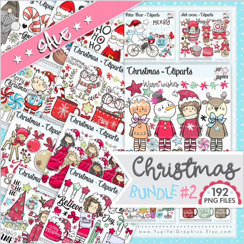 Clipart Bundle Christmas Bundle PNG Christmas Clipart | Etsy