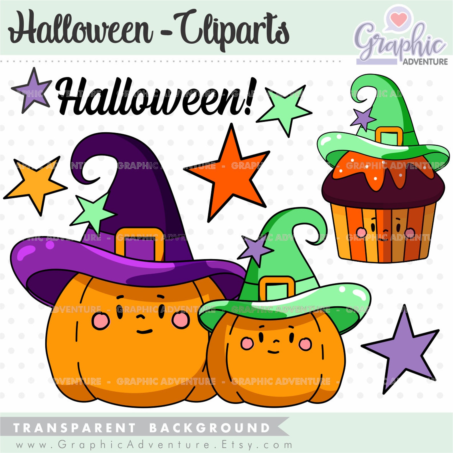 Halloween Clipart Halloween Graphics COMMERCIAL USE Pumpkin - Etsy
