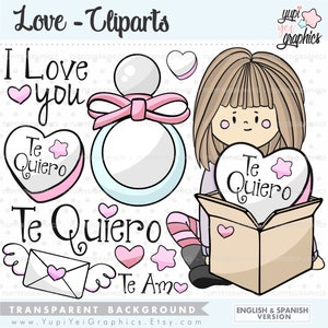 Love Clip Art, Love Graphics, Valentine's Day Clipart, COMMERCIAL USE ...