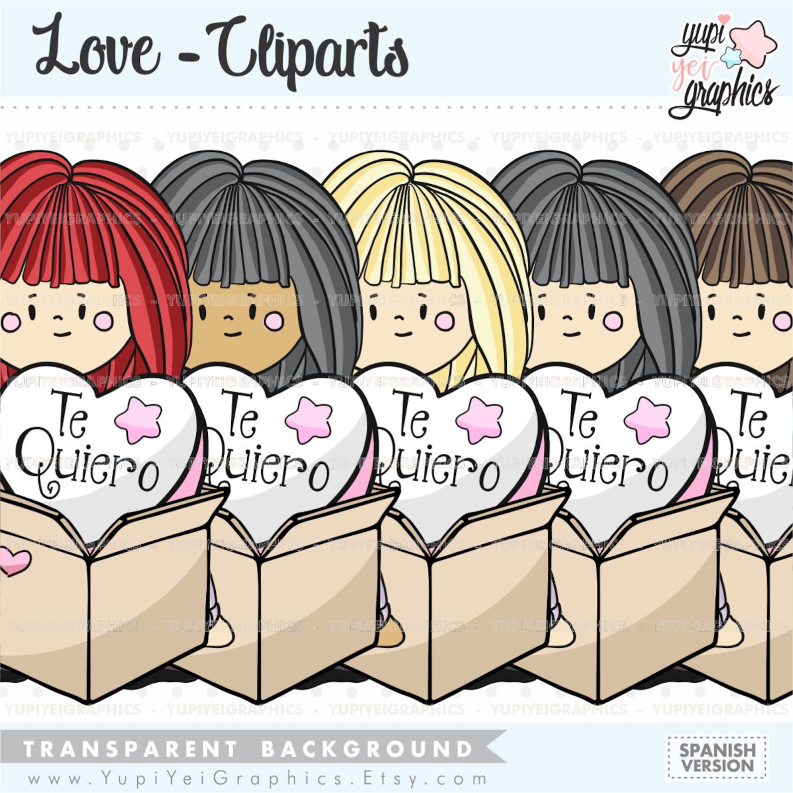 Love Clip Art Love Graphics Valentine's Day Clipart - Etsy