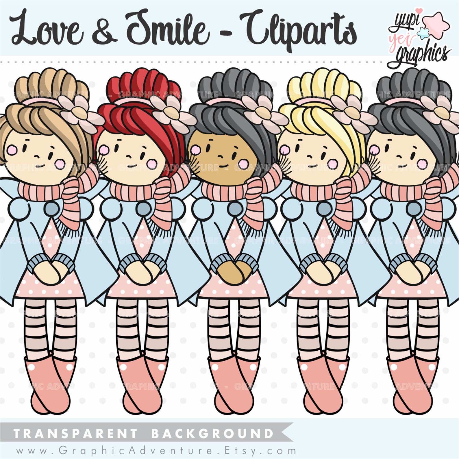 Valentine's Day Clipart Love Clipart COMMERCIAL USE - Etsy