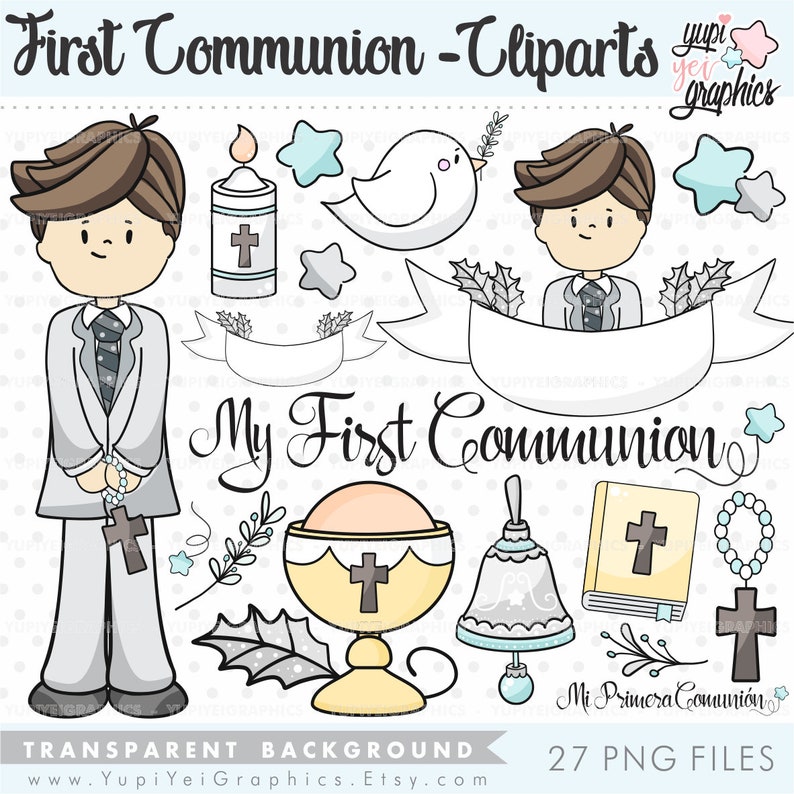 First Communion Clipart First Communion Boy First Communion - Etsy