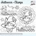 Halloween Digital Stamps Halloween Cat Stamps COMMERCIAL - Etsy