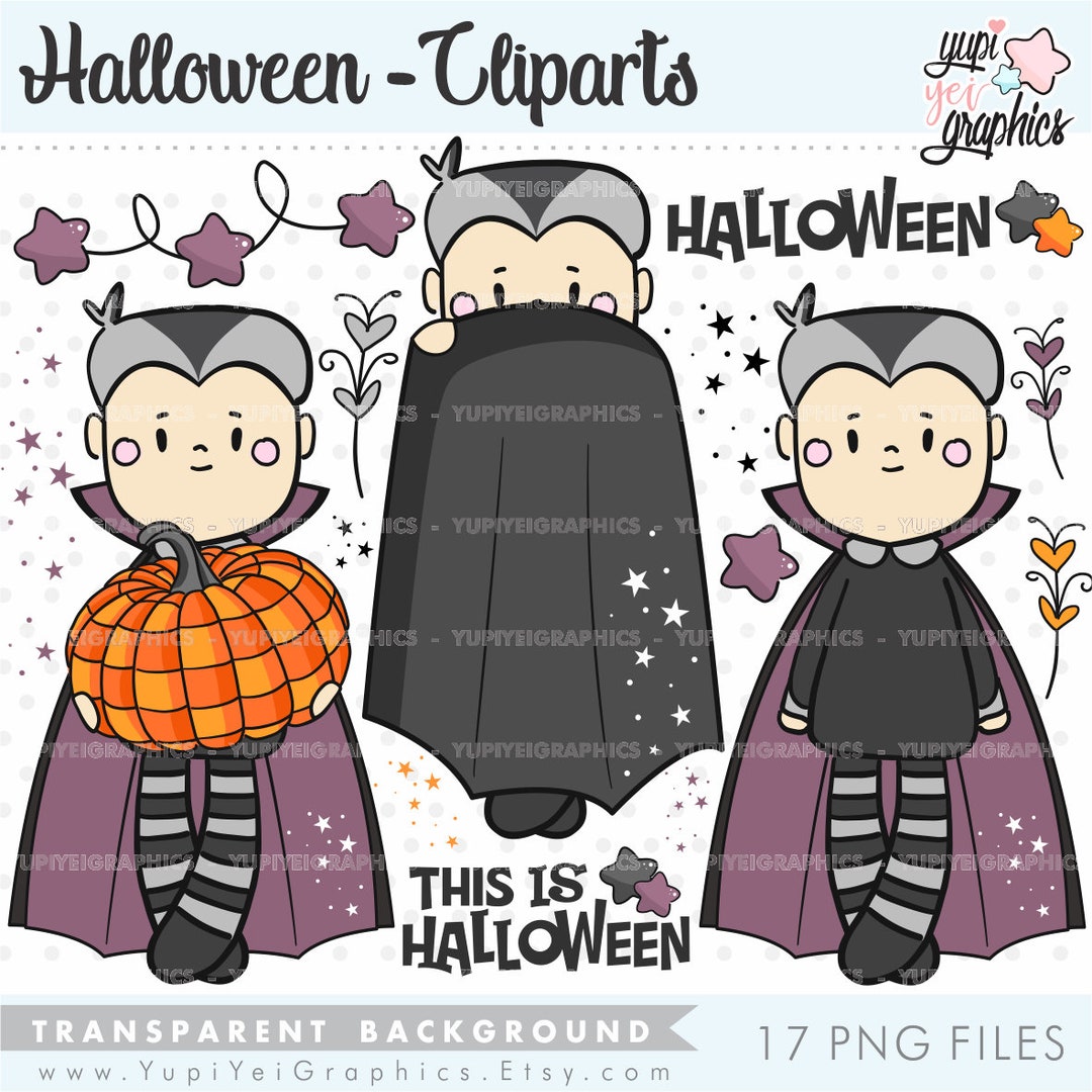 Halloween Clipart Halloween Graphics COMMERCIAL USE Dracula - Etsy