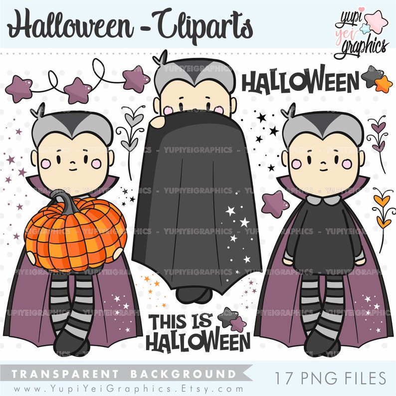 Halloween Clipart Halloween Graphics COMMERCIAL USE Dracula | Etsy