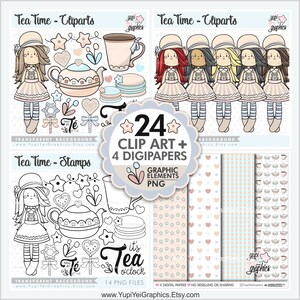 Tea Time Clipart, Tea Clipart, COMMERCIAL USE, Tea Pot Clipart, Tea ...