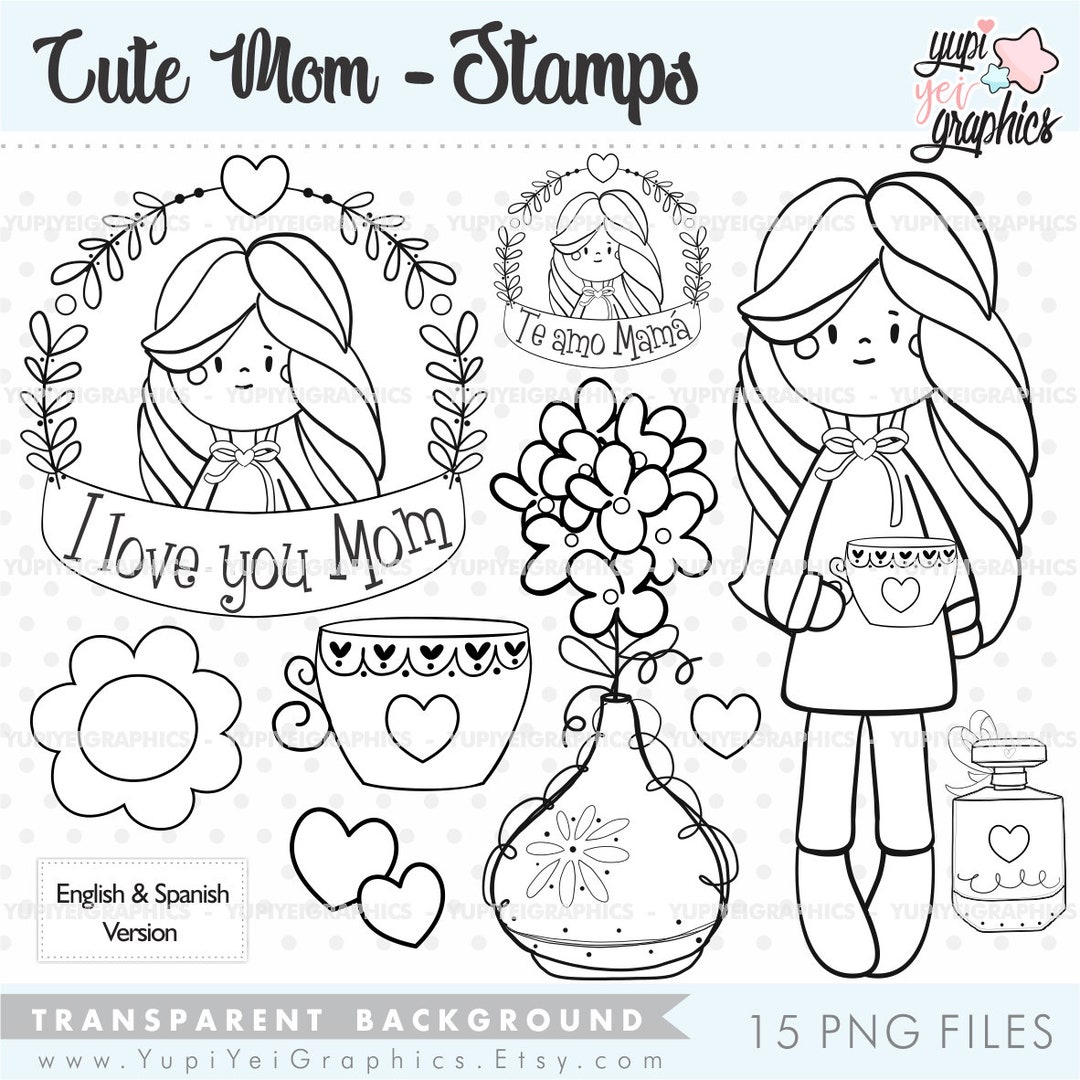 Mother's Day Stamps, Mother Stamps, Mom Stamps, COMMERCIAL USE, Mothers ...