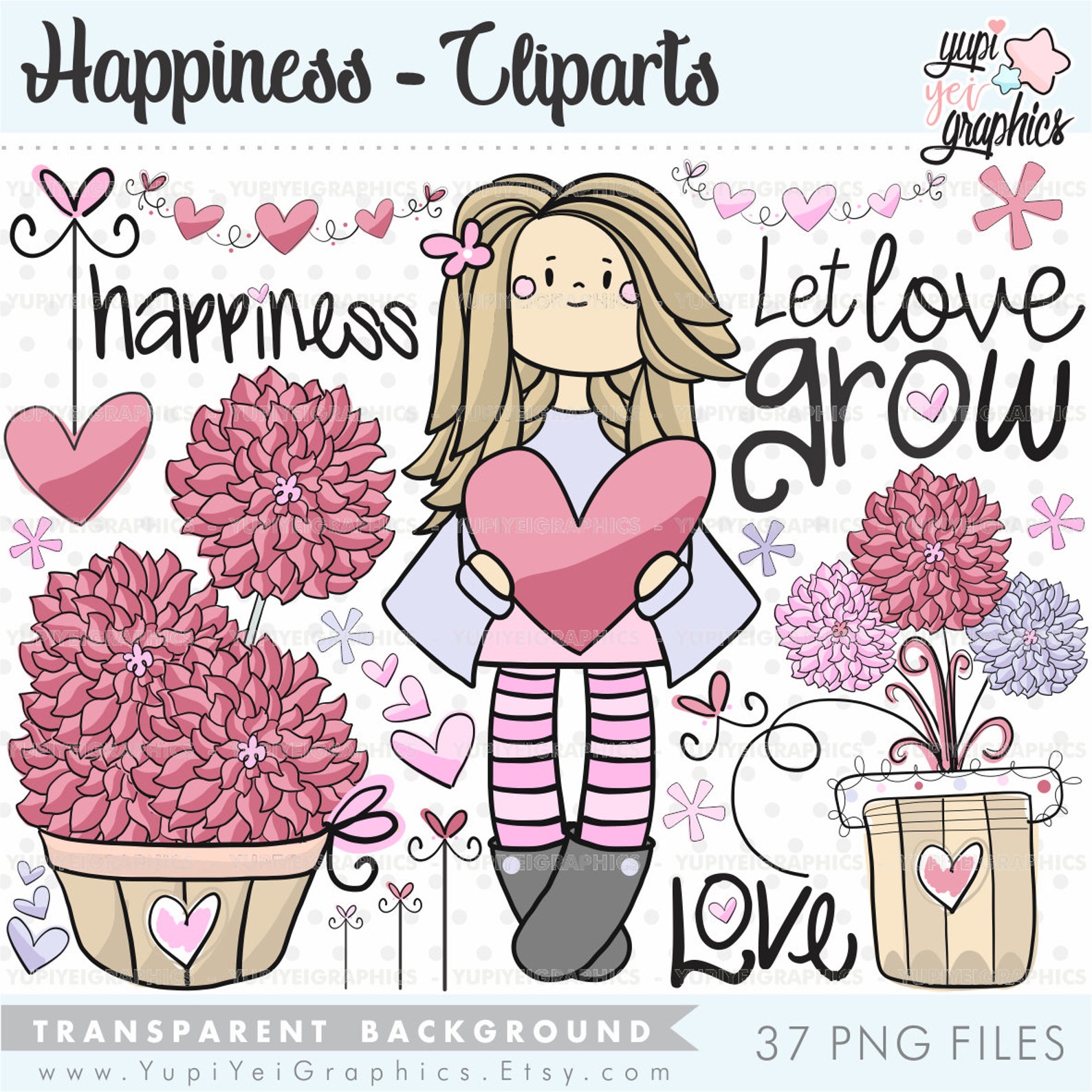Love Clip Art Love Graphics COMMERCIAL USE Valentine's - Etsy