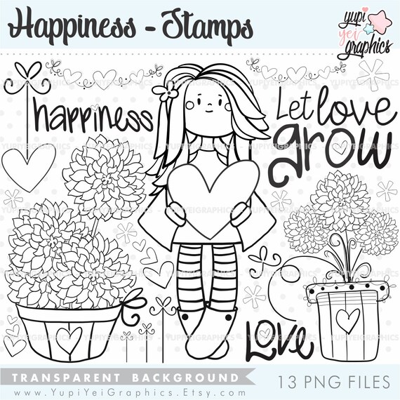 Love Digital Stamps Love Stamps COMMERCIAL USE | Etsy