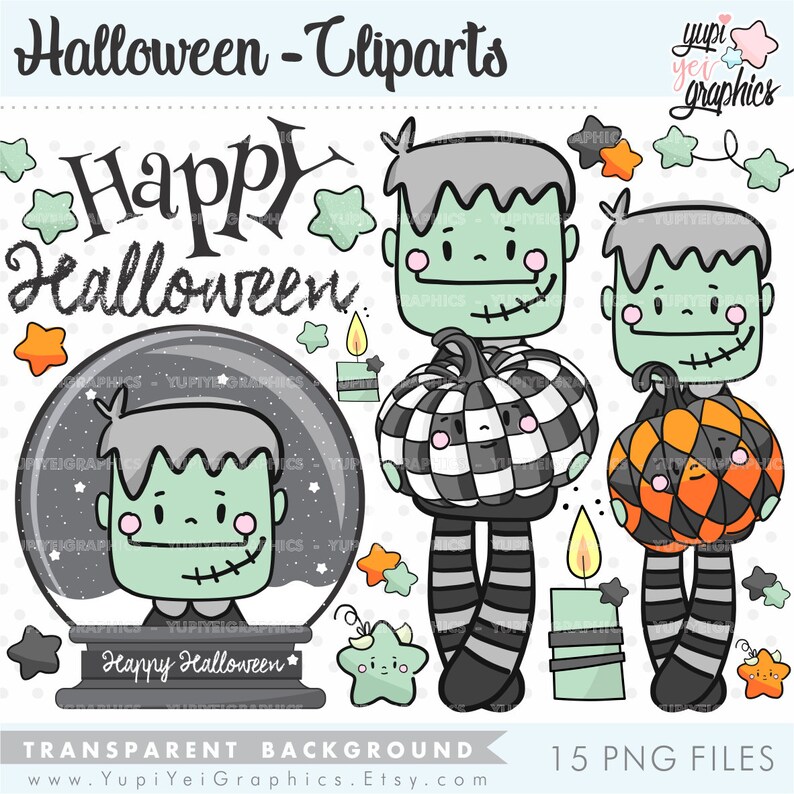 Halloween Clipart Halloween Graphics COMMERCIAL USE | Etsy