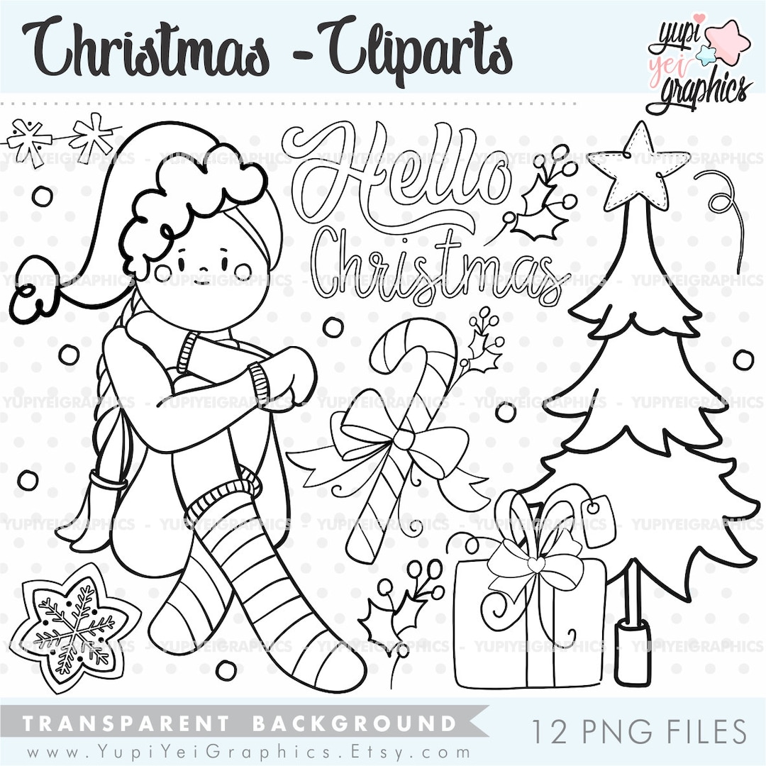 Christmas Stamps, Christmas Coloring Pages, COMMERCIAL USE, Coloring ...