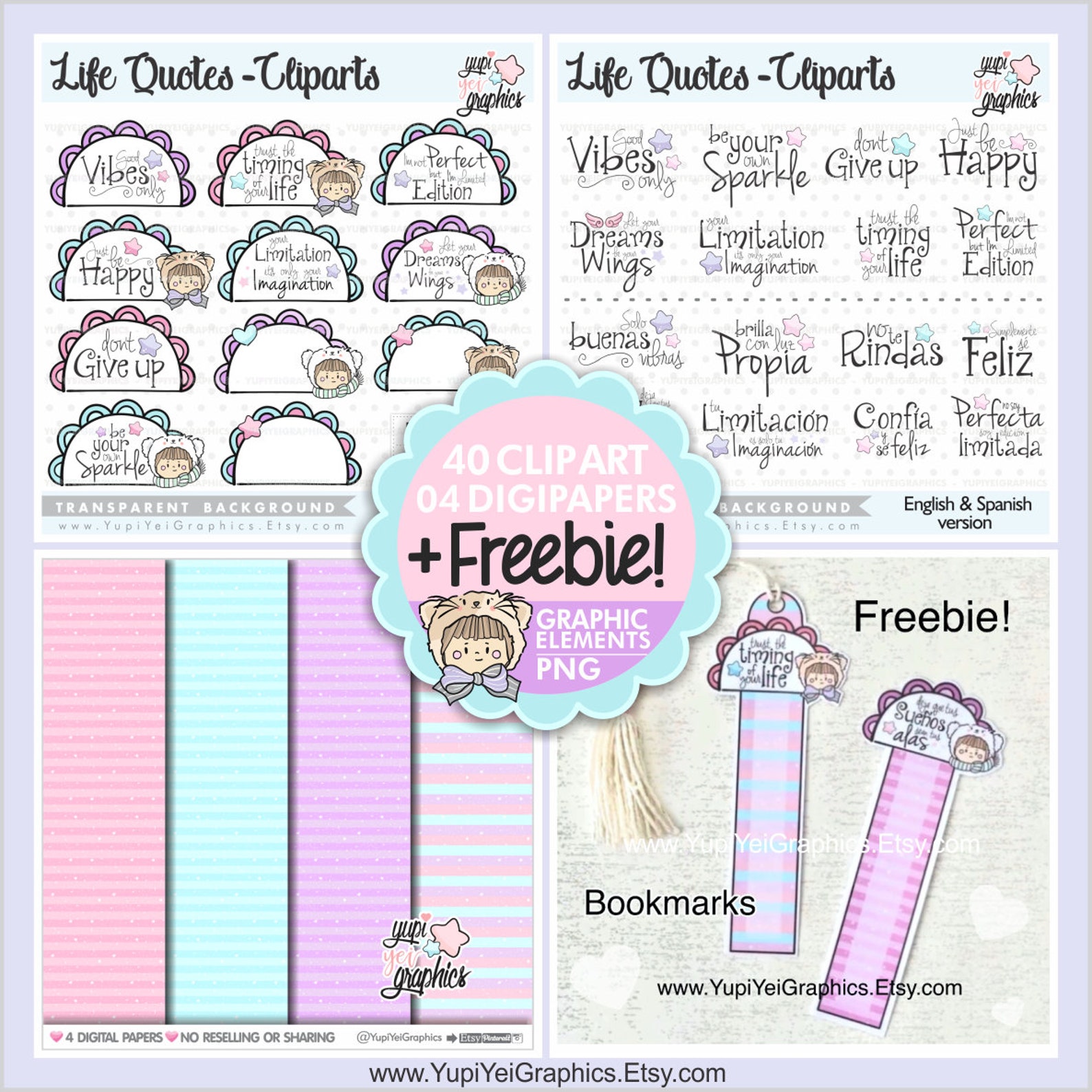 Motivational Quotes Life Quotes Badges Clip Art COMMERCIAL - Etsy