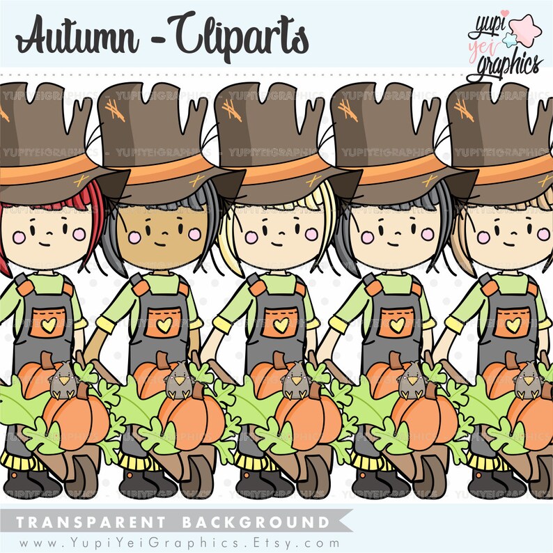 Autumn Clipart Fall Clipart COMMERCIAL USE Harvest Clipart - Etsy