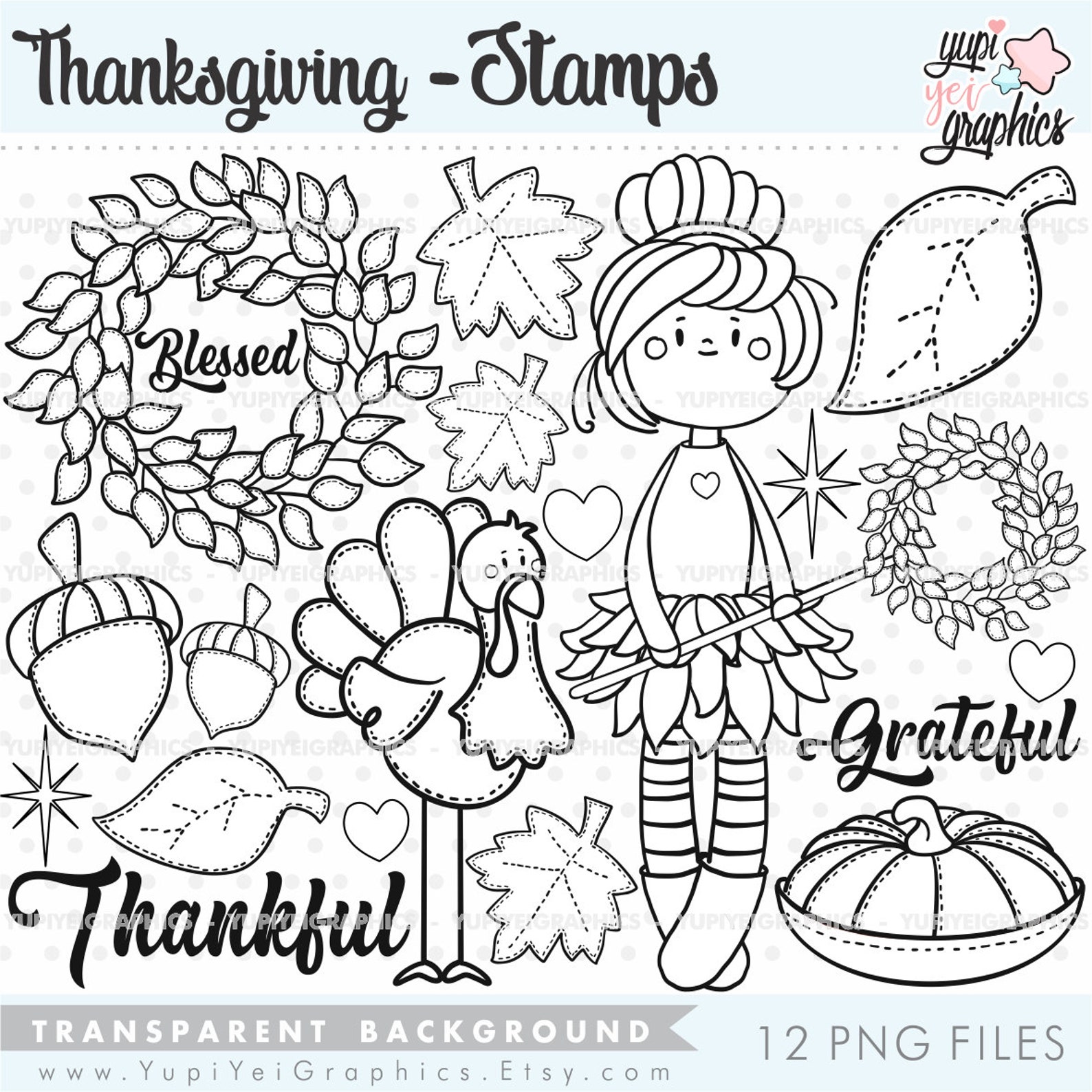 Autumn Clipart, Thanksgiving Clipart, COMMERCIAL USE, Thanksgiving Clip ...