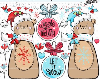 DIY Beary Merry Christmas Images R15006 - Etsy