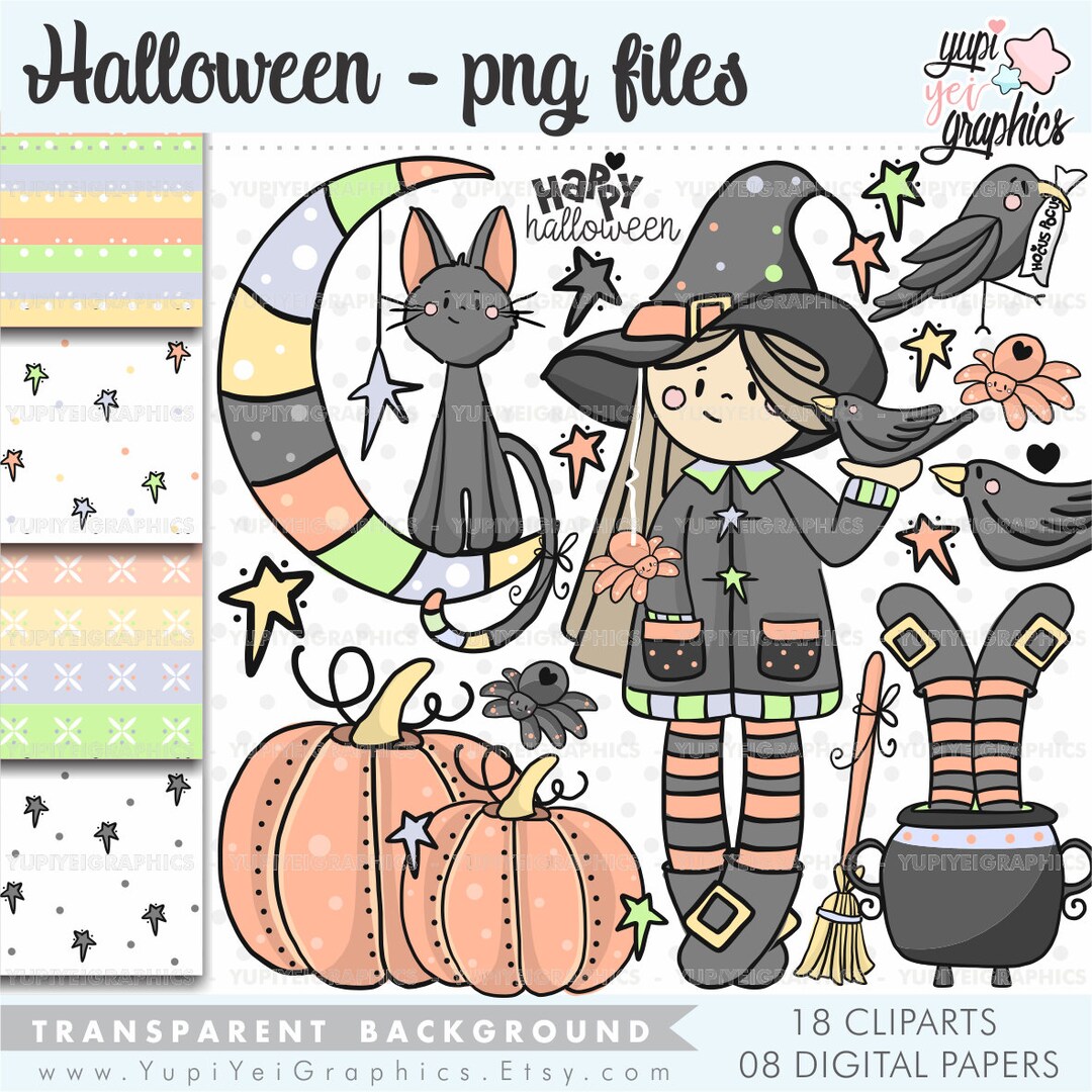 Halloween Clipart, Halloween Graphics, Witch Clipart, Witch Graphics ...