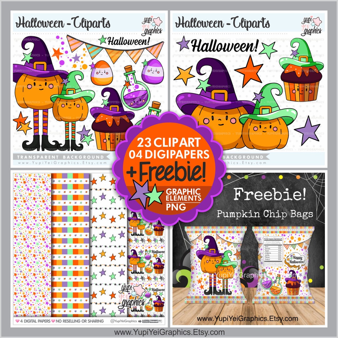 Halloween Clipart, Halloween Graphics, COMMERCIAL USE, Pumpkin Clipart ...