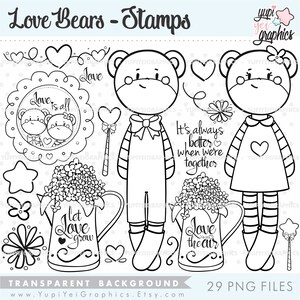 Bear Clipart, Love Clipart, COMMERCIAL USE, Valentines Day Clipart ...