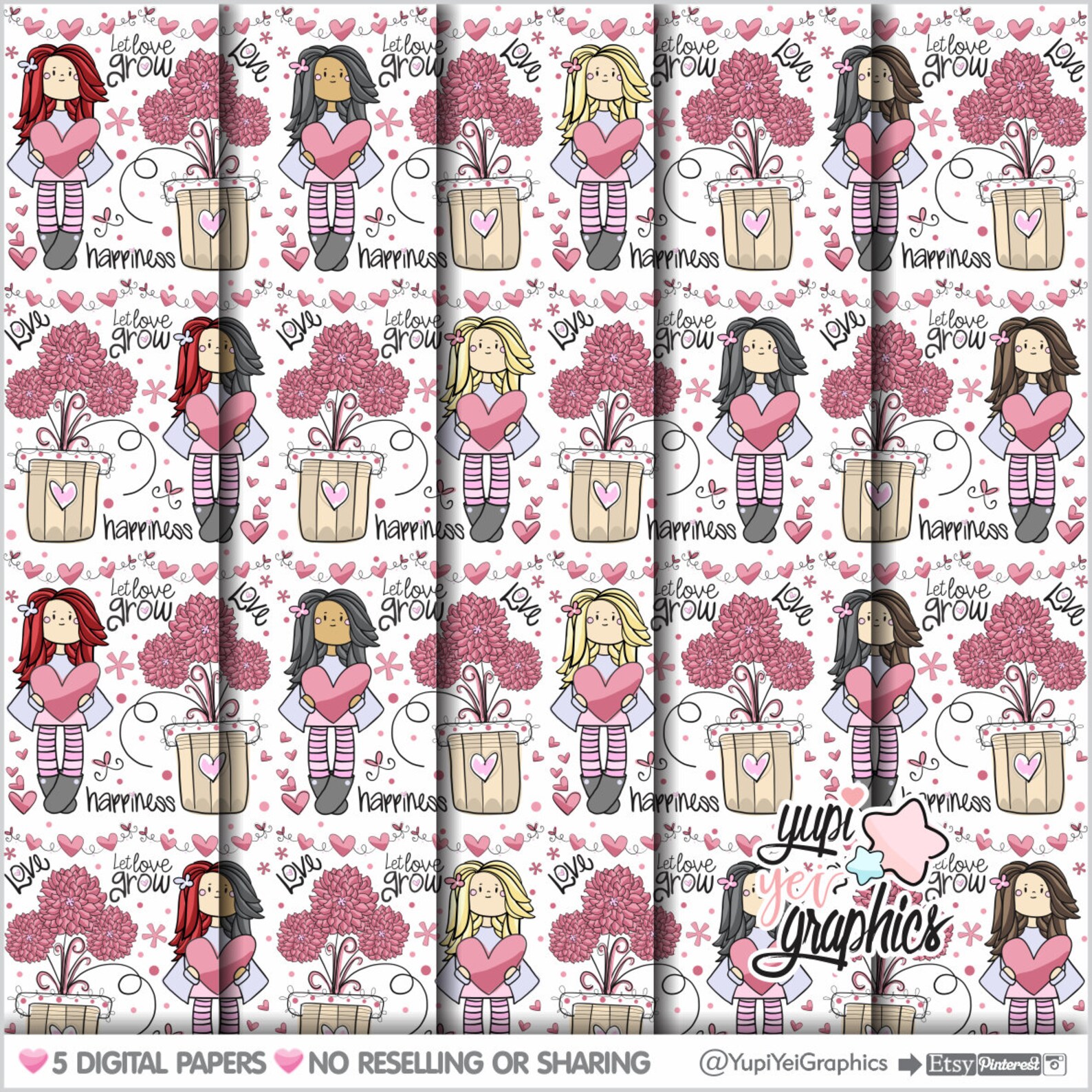 Love Clip Art Love Graphics COMMERCIAL USE Valentine's - Etsy