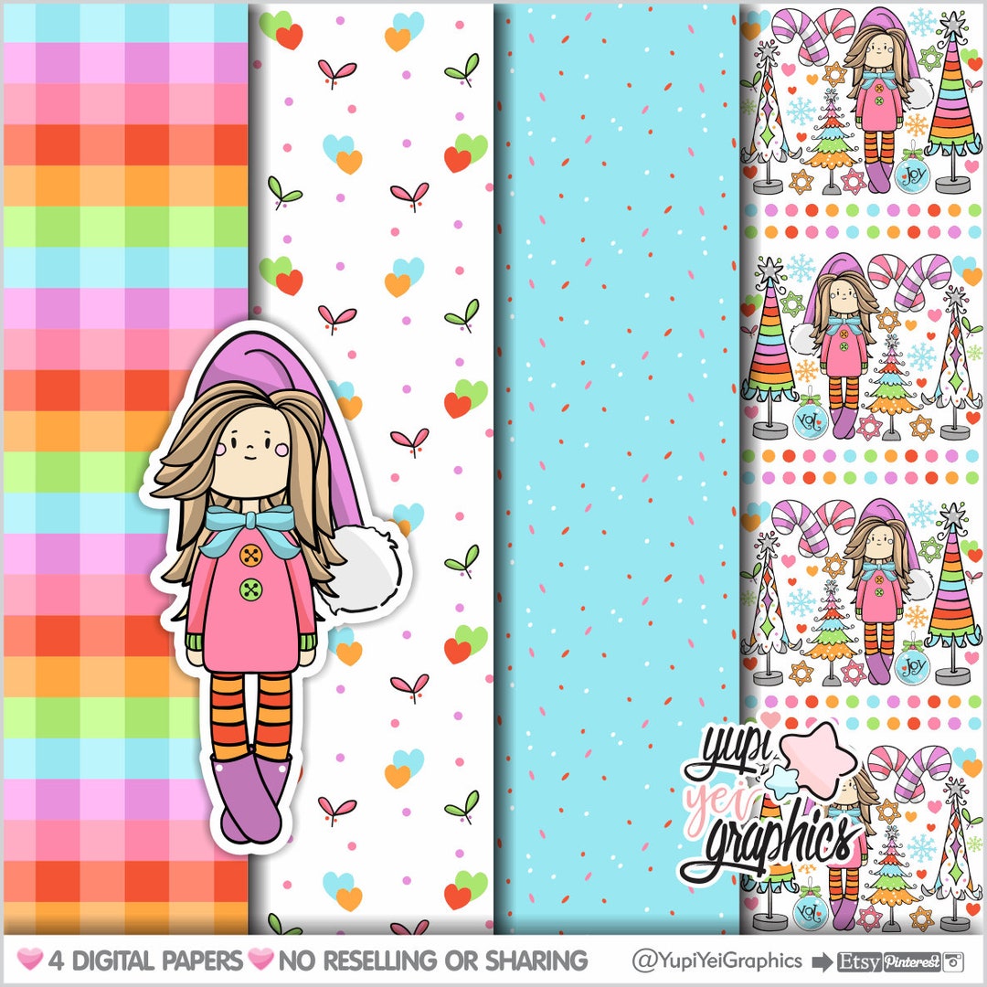 Christmas Papers, Christmas Pattern, COMMERCIAL USE, Christmas Decor ...