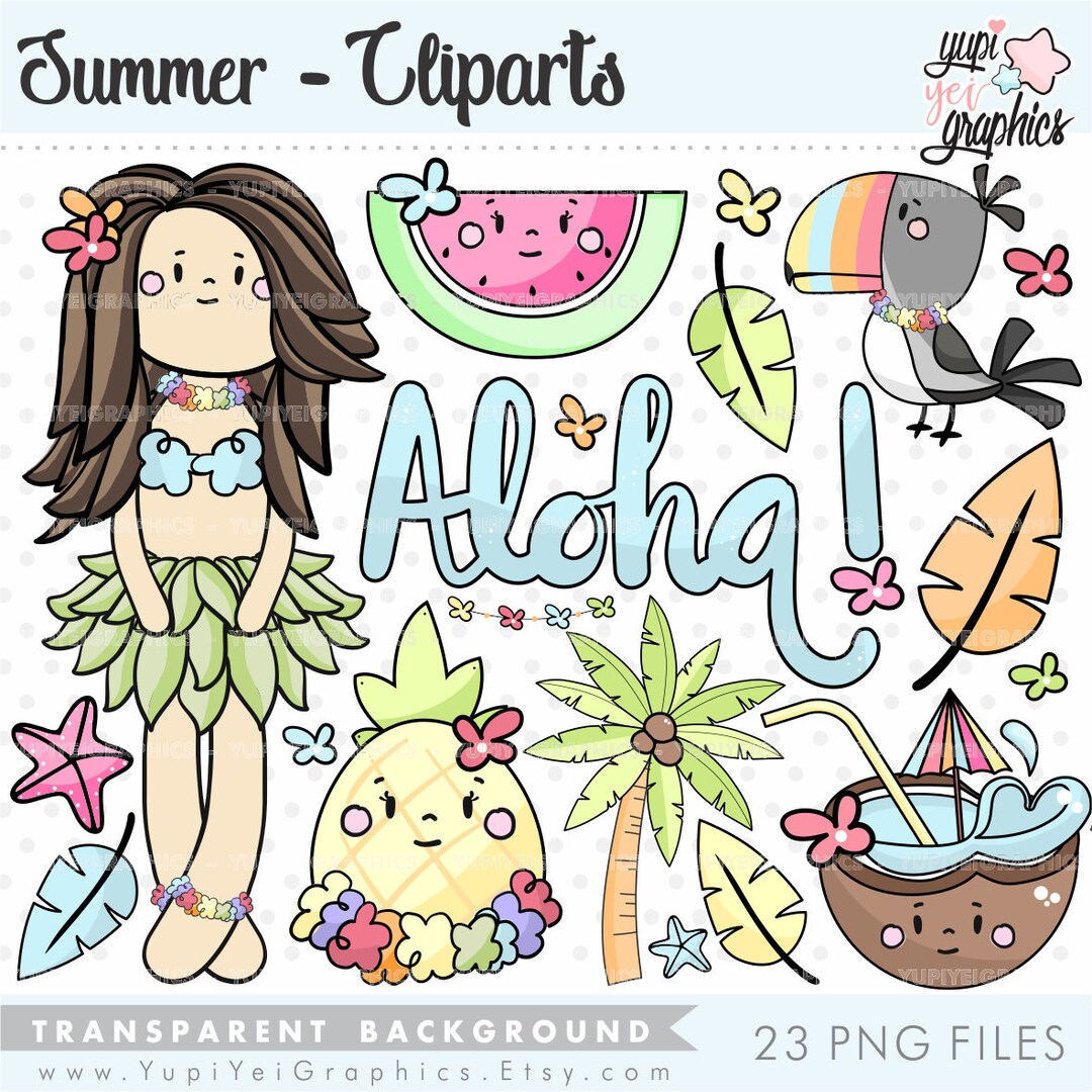 Summer Clip Art Summer Graphics COMMERCIAL USE Summer - Etsy