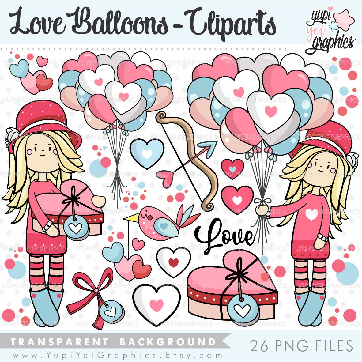 Love Clipart Love Graphics COMMERCIAL USE Valentine's - Etsy