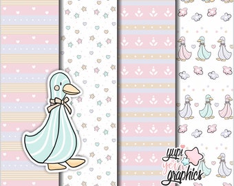 Rabbit Digital Paper Rabbit Pattern Bunny Digital Paper - Etsy