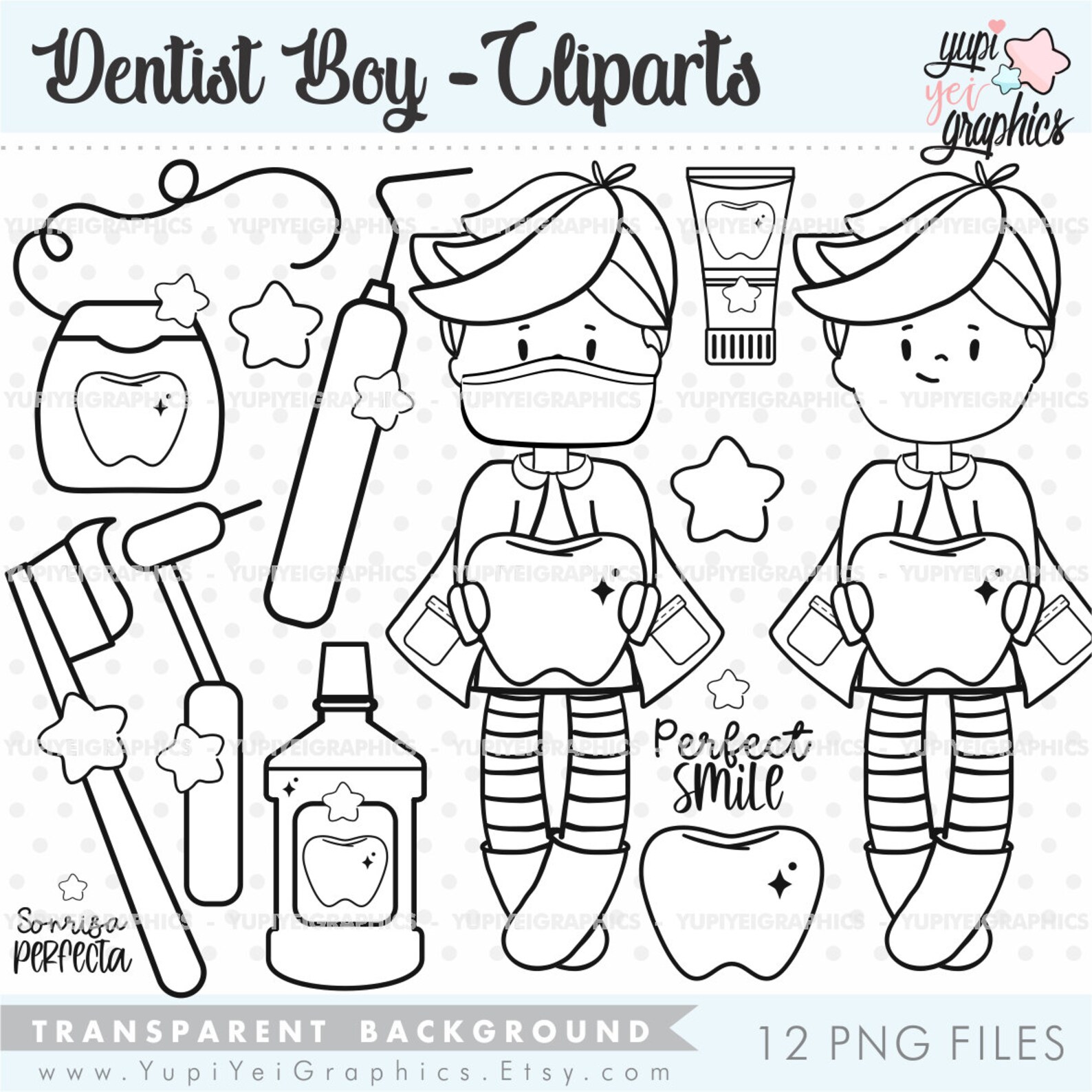 Dentist Stamps Dentist Digistamps Dental Stamps COMMERCIAL - Etsy