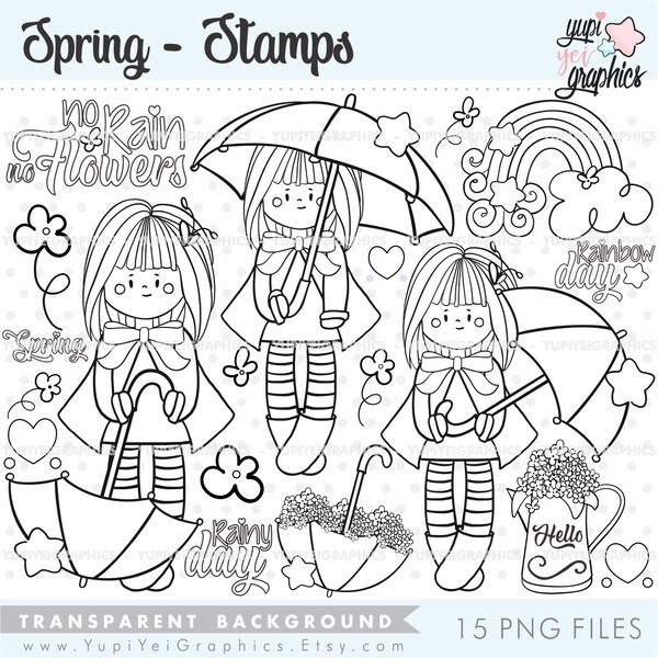 Spring Clipart - Etsy