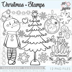 Christmas Clipart, Snowman Clipart, COMMERCIAL USE, Clipart Christmas ...