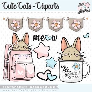 Cat Clipart, Cat Graphics, COMMERCIAL USE, Kitten Clipart, Cat Clip Art ...