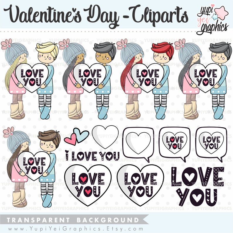 Love Clip Art Love Clipart Valentine's Day Clipart - Etsy