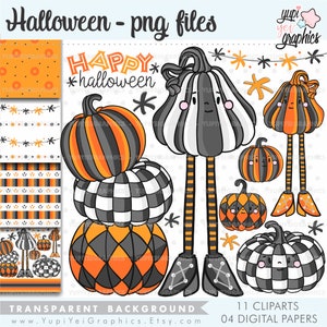 Halloween Clipart, Halloween Graphics, Pumpkin Clipart, COMMERCIAL USE ...