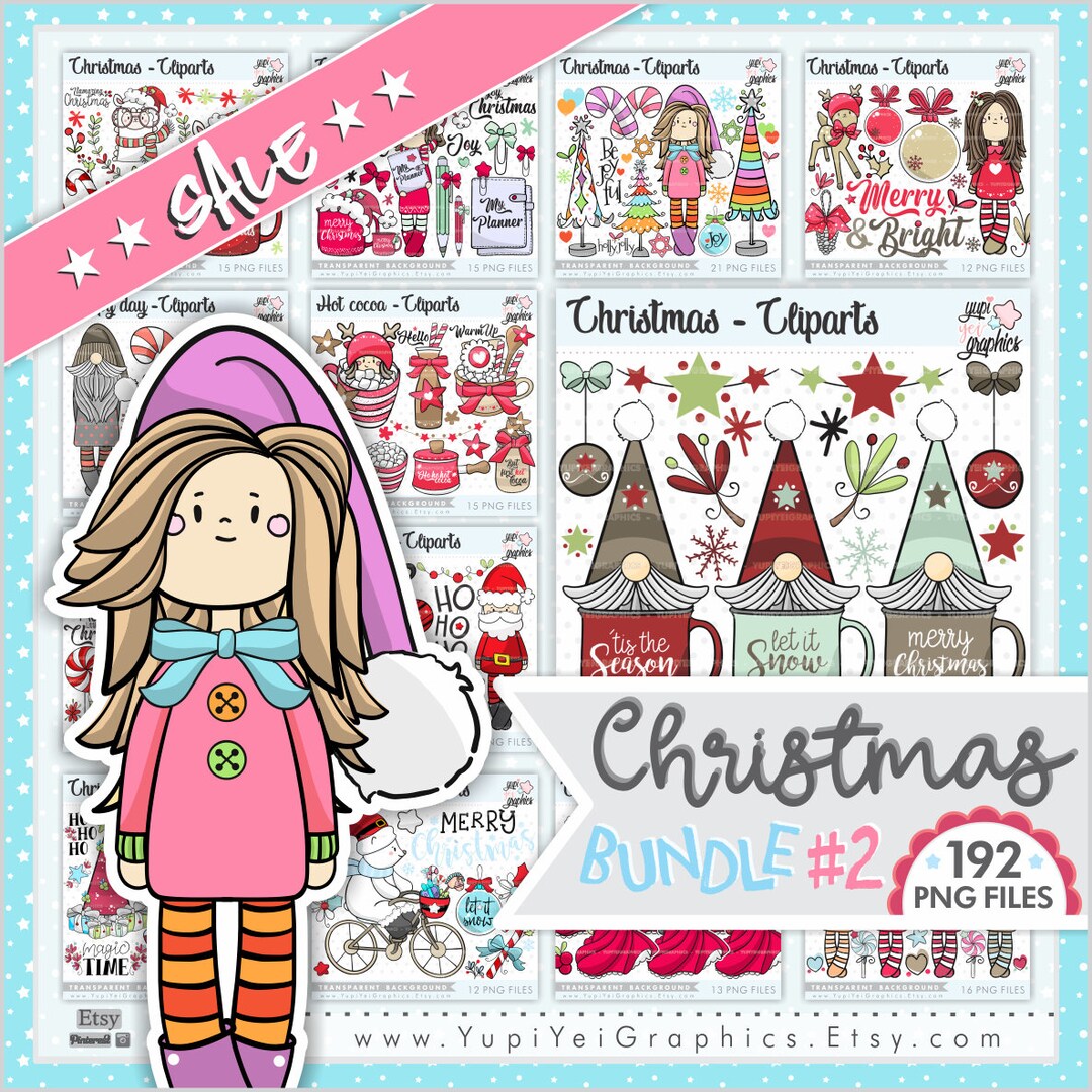 Clipart Bundle, Christmas Bundle PNG, Christmas Clipart Bundle, Bundle ...
