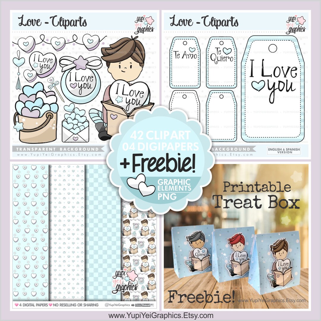 Love Clip Art, Love Graphics, Valentine's Day Clipart, COMMERCIAL USE ...